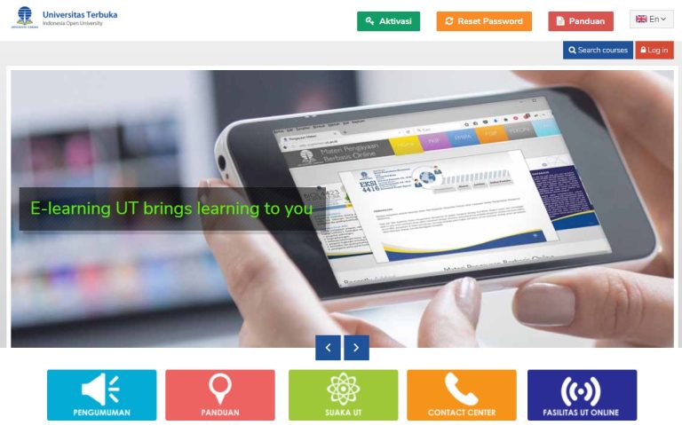 Universitas Terbuka Online (Elearning UT) - Salamsatudata.web.id